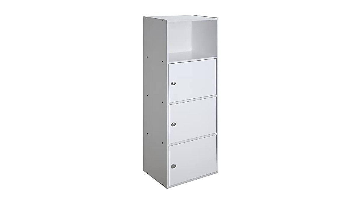 Convenience Concepts Xtra Storage Cabinet - White, 3 Doors & Shelves