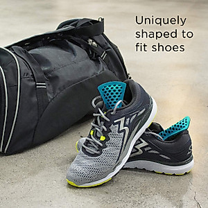 remodeez Deodorizer and Odor Eliminator, Nontoxic Coconut, Activated Charcoal, Natural Air Fresheners, Moisture & Odor Absorber for Shoe (Blue, 1-Pair), (2)