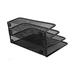 Metal Mesh Desktop Organizer Memo Holders Vertical Magazine Display File Folder Letter Holders for Home School Office Use