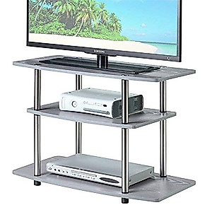 Convenience Concepts Designs2Go 3-Tier TV Stand, 31.5", Gray