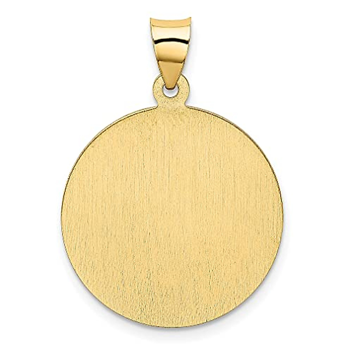 IceCarats 14K Yellow Gold Saint Christopher Medal Patron of Travelers Athletes Protection Necklace Christian Religious Pendant Faith Charm 32mm x 22.75mm Only