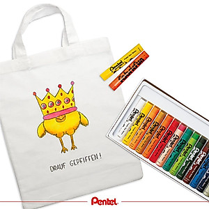 Pentel Arts Fabric Fun Pastel Dye Sticks, 15 Color Set (PTS-15)