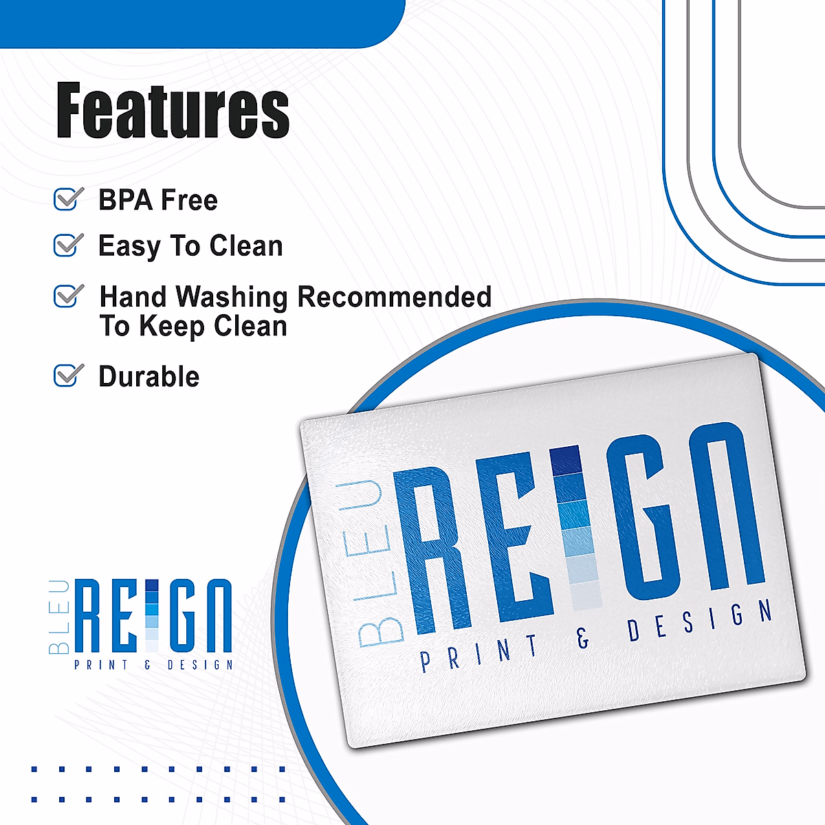 BRGiftShop Personalized Custom Name Football Team Dallas Glass Cutting Board