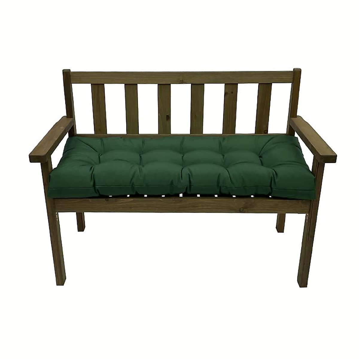 Waterproof Indoor/Outdoor Bench Cushion, Swing Cushion, Thicken Patio Bench Rocking Seat Pad for Lounger Garden Patio Lounger Bench,Wicker Loveseat Settee (Green)