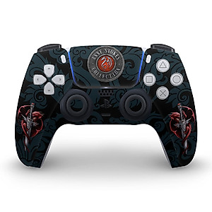 Head Case Designs Officially Licensed Anne Stokes Dragon Dagger Art Mix Vinyl Faceplate Gaming Skin Decal Compatible With Sony PlayStation 5 PS5 Digital Edition Console and DualSense Controller