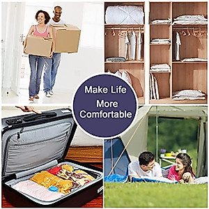 Suob Vacuum Storage Bags - 8 Pack (4 Large + 4 Small) Vacuum Seal Bags for Clothing - Vacuum Sealed Storage Clothes Comforters Blanket - Space Save for Suitcase Closet Vacuum Seal Storage Bags