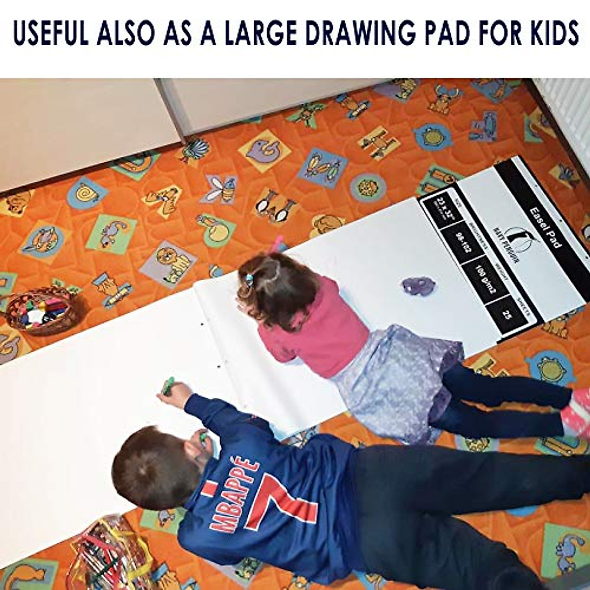 Easel Pad 23x32" - 3 Pack (75 Sheets) - Flip Chart Paper, 25 Sheets/Pack, Plain White, Poster Flipchart 100 gsm - Large Drawing Pad for Teachers, Kids, Classroom, Office, Craft, Art, Presentation