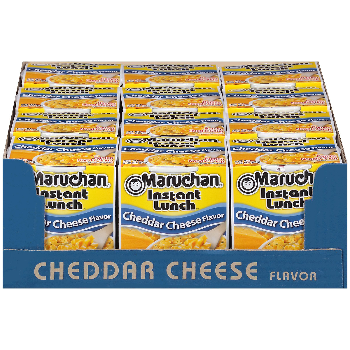 Maruchan Instant Lunch Cheddar Cheese, Ramen Noodle Soup, Microwaveable Meal, 2.25 Oz, 12 Count
