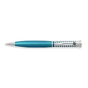 Franklin Covey Harrisburg, Ballpoint Pen, Teal Lacquer Hounds Tooth (FC0082IM-3)