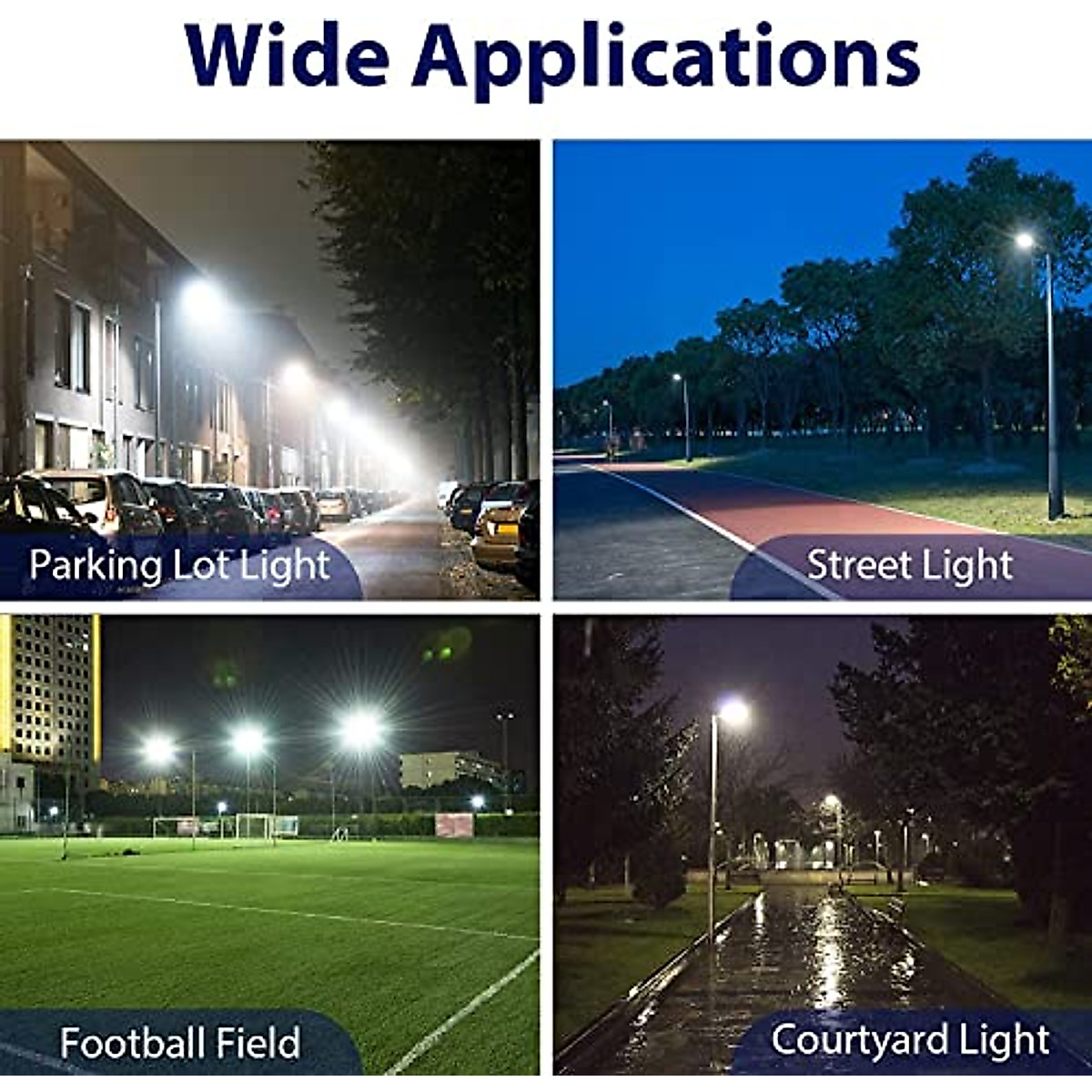 KCCCT LED Parking Lot Lights New 300W with Automatic Adjustable Dusk-to-Dawn Photocell Outdoor LED Shoebox Pole Light 39000LM 5000K LED Commercial Light IP65 100-277V ETL&DLC (Slip Fit,with Photocell)