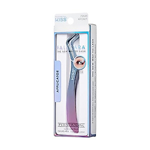 KISS Falscara Applicator, Precision Eyelash Clusters Placement, Mistake-Proof Eyelash Wisps Tweezer, Lash Tool For False Eyelash Extensions Look, Includes 1 Patent Pending Applicator