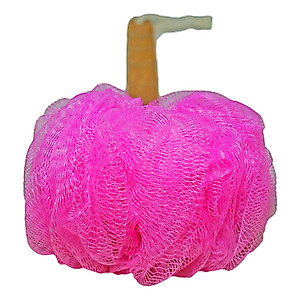 Shower Loofah Body & Back Scrubber - Exfoliating Loofah luffa loofa Bath Brush On a Stick - with Long Wooden Handle Back Brush for Men & Women - Easy Reach Body Wash & Lotion Applicator 2-Pack