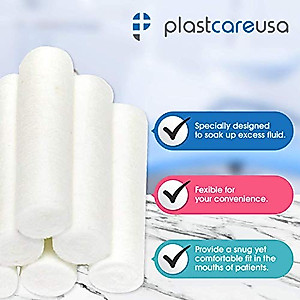 800 Count Dental Gauze Rolls - Dental Cotton Rolls for Mouth - Nose Bleed Plugs for Kids or Adults - Highly Absorbent Nose Bleed Stopper & Mouth Gauze - Non Sterile 1.5 Inch Rolled Cotton Pads