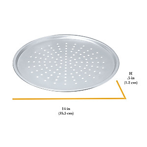 Chicago Metallic Commercial II Traditional Uncoated Perforated Pizza Crisper, Perfect for making delicious pizza pies right in your own oven, 14-Inches