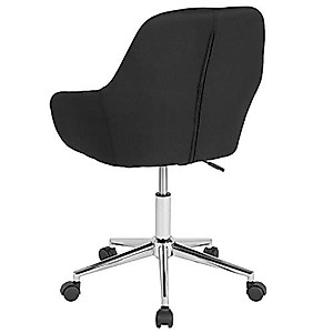 Flash Furniture Cortana Home and Office Mid-Back Chair in Black Fabric