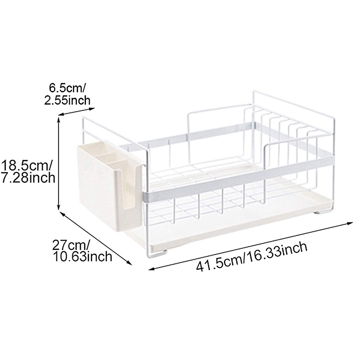 Plate Rack Draining Dish Rack Kitchen Storage Organizer Dish Drainer Drying Rack Kitchen Sink Holder Tray For Plates Bowl Shelf Pan Plate Holder (Color : White)