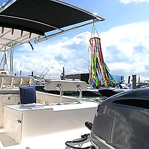 Satin Ribbon Windsock Streamer, Outdoor Decorations for Your Patio, Garden, Yard, Dock and Camper, 41-Inch, WS41-01