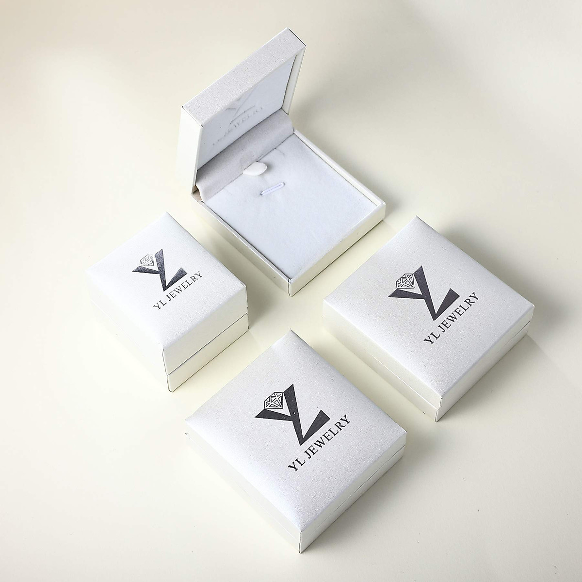 YL Initial Necklace 925 Sterling Silver Square Letter Pendant A Alphabet Necklace for Women