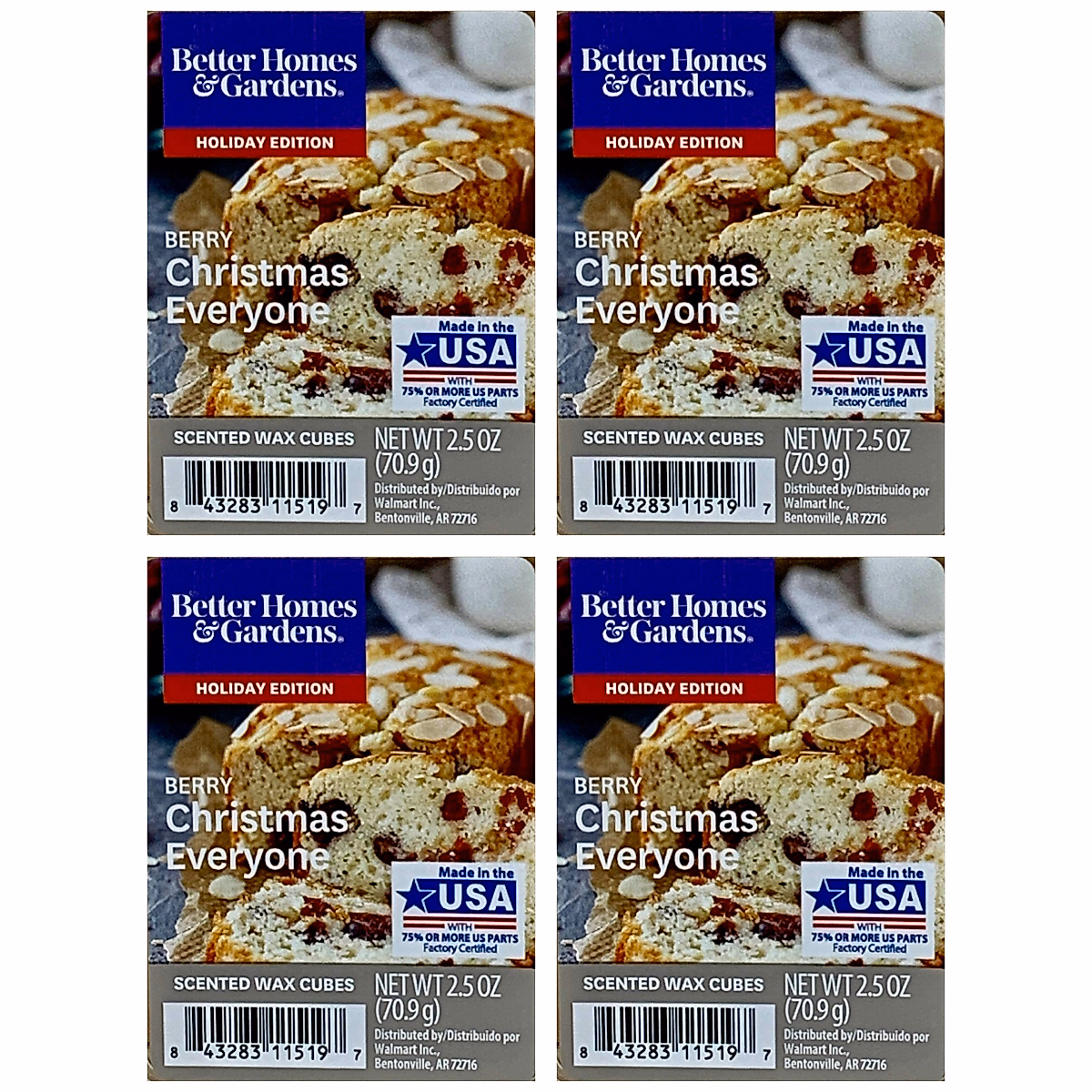 Better Homes and Gardens Berry Christmas Everyone Wax Cubes - 4-Pack