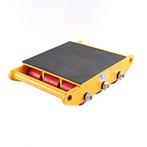 15T 33,000 lbs Machinery Mover Heavy Duty Industrial Machine Skate Machinery Roller Cargo Machinery Transport Trolley with 9 Roller, 15x13x3.9in