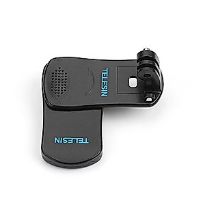 TELESIN Backpack Clip 360 Rotation Shoulder Bag Belt Strap Mount Body Mounting Attachment Holder for GoPro Mini Go Pro Max Hero 11 10 9 8 7 6 5 Insta360 X2 X3 DJI Action AKASO Accessories