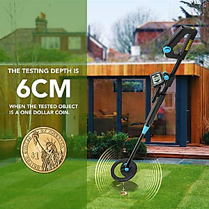 allsun Waterproof Handheld Kids Metal Detector Junior, 6 Inch Search Coil Adjustable 32''-40'' Small Beginner Gold Finder Hunter Treasure, Underwater Beach Yard Ground LCD Exploration Hiking