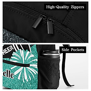 Deven Turquoise Cheerleader Personalized Kids Backpack for Boy/Girl Teen Primary School Daypack Travel Bag Bookbag