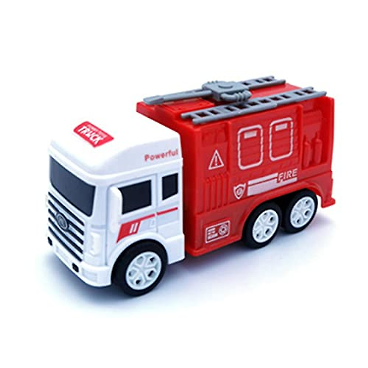 Yirtree Inertia Walking Fire Truck Brain Development Anti-Collision Electric Slide Pull Back Fire Truck Toy for Parents