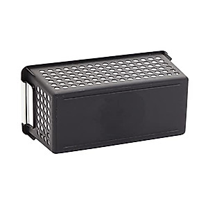 Farmlyn Creek Black Plastic Baskets with Handles for Bathroom, Laundry Room, Closet Organization (4 Pack)