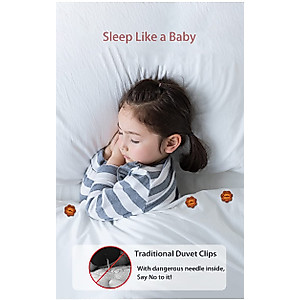 umttery Duvet Clips Gun, Keep Comforter from Shifting, No Needle Inside,Safety and Friendly to Kids or Pets, Feel Nothing When Sleeping, No Damage to Duvet Cover, Easy to Use.