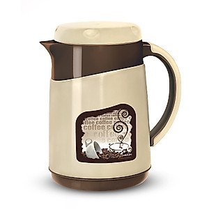 MILTON Viva Tuff 750 Insulated Jug, 760 ml, Brown | Food Grade | Easy Grip | Hot & Cold | Leak Proof | Odour Proof