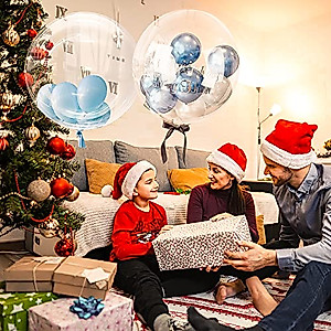 Zodight Clear Balloons,Pre Stretched 36"Big Bobo Balloons 4 Pcs Transparent Balloon for Christmas Halloween Valentine's Day Wedding Birthday Party Decorations