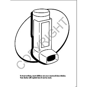 ZOCO - Learn about Asthma - Custom Kids Educational Coloring Books (250 Bulk Pack, with Crayons) - Know Asthma Symptoms - Doctors, Hospitals, Medical Center Handout - Games, Puzzles, Activities