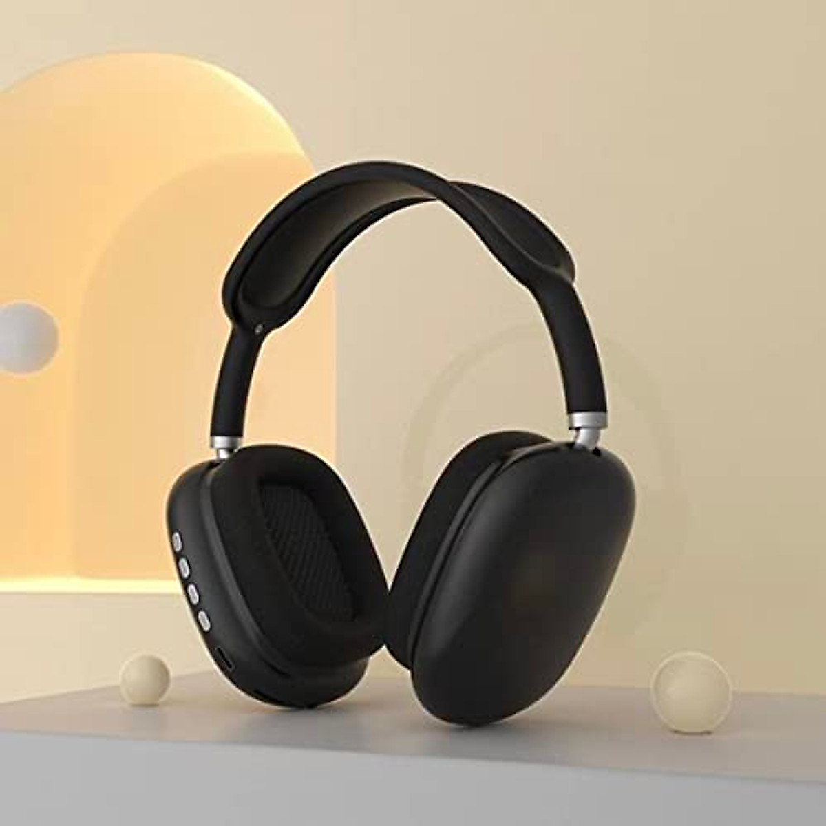 Wireless Stereo HiFi Headphone Bluetooth Music Wireless Headset with Microphone Sports Earphone Stereo HiFi Earphones (Black)