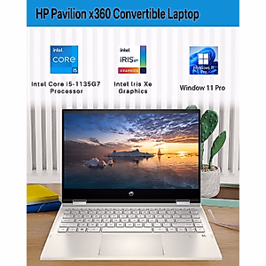 HP Pavilion x360 2-in-1 Laptop, 14 inch FHD Touch Screen, Intel Core i5-1135G7, Windows 11 Pro (16GB RAM | 512GB SSD)