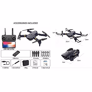 Raptor 8K Drone - Mini Drone with 4K HD Video Camera - Professional Drone for Beginners Kids and Adults - Foldable Quadcopter, Panoramic Mode 120º, Slow Motion Mode, 360º Rotation