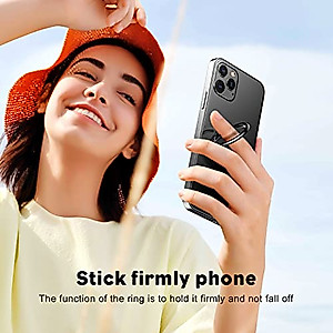 【2-Pack】 Coolpow Cell Phone Ring Holder, Finger Stand 360 Degree Rotation Finger Ring Phone Kickstand for Magnetic Car Mount Compatible with iPhone, Samsung, Smartphone Accessories
