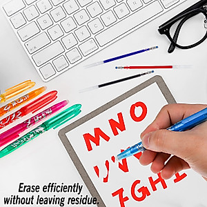 Zayvor 12 Color Erasable Colored Gel Pens Rollerball Pens, 3 Refillable Pen, Eraseablenpens Rolling Ball Pens Eraser Pen Multicolor Black, Fine Point 0.7mm, Drawing Pens Writing Pen With Eraser