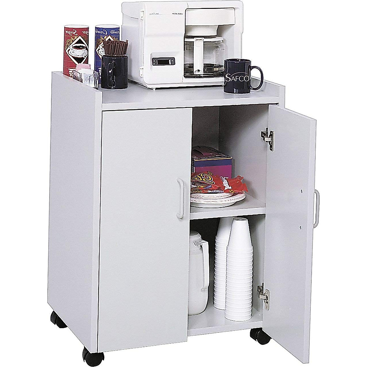 SAF8953GR - Safco Mobile Refreshment Utility Cart
