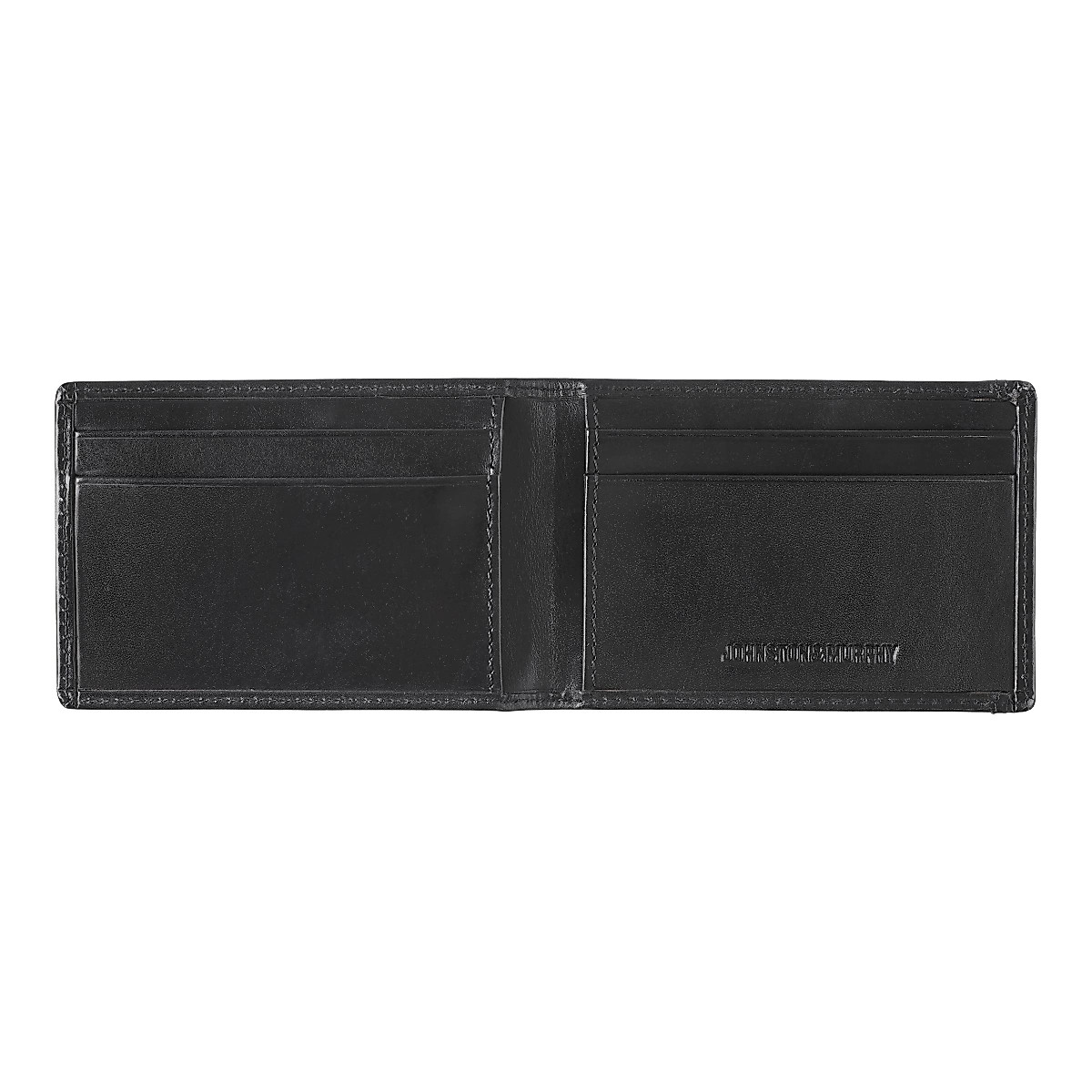 Johnston & Murphy Mens Two-Fold Money Clip Wallet Black Full Grain Leather One Size One Size