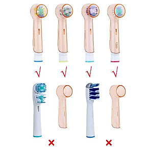8 Pcs Electric Toothbrush Cover Compatible with Oral B Rotating Replacement Heads, Iteryn Toothbrush Cap Convenient for Travel, Toothbrush Accessories to Keep Dust Away for Better Health- Amber