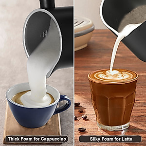 Electric Milk Frother and Steamer - 17oz/500ml Hot and Cold Foam Maker - 4-in-1 Automatic Coffee Frother - Perfect for Hot Chocolate, Lattes, Cappuccinos, and Macchiatos