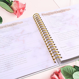 Wedding Planner Book and Organizer For The Bride,Engagement Gift for Newly Engaged Couples，Bride To Be Gifts-Planning Stickers,Pocket Folder,Ballpoint Pen and Card.