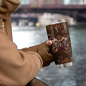 Wassmin Butterfly Tumbler Personalized Gift Stuff For Women Girls Lady Mom Custom Name Jewelry Drawings Style Tumblers 20oz 30oz Coffee Travel Mug Birthday Christmas Customized Cup Gifts (Butterfly)