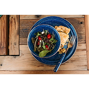 GSI Outdoors Pioneer 10.375 Inch Camp Dinner Plate with Stainless Rim for Camping or Cabin