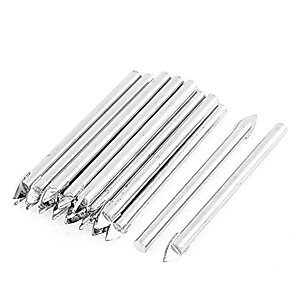 uxcell 6 mm Dia Spear Point Head Ceramic Marble Tile Glass Drill Bit 20 Pcs (Pack of 20)