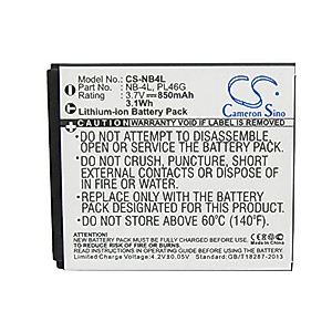 CHGY 3.7V Battery Replacement Compatible with can0n IXY 600F, IXY Digital 10, IXY Digital 40, IXY Digital 50, IXY Digital 55, IXY Digital 60, IXY Digital 70, IXY Digital 80