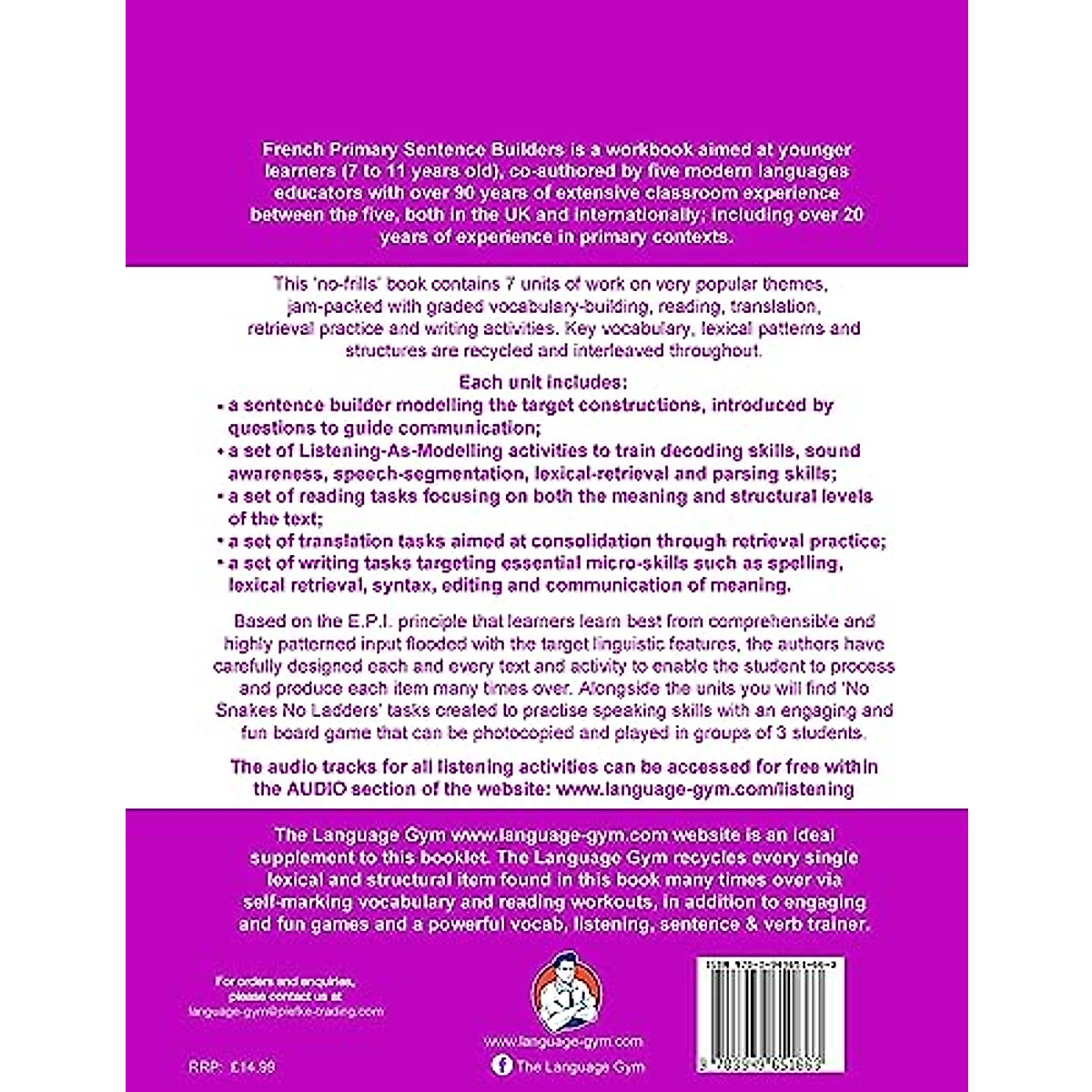 French Primary Sentence Builders - PART 2: A lexicogrammar approach