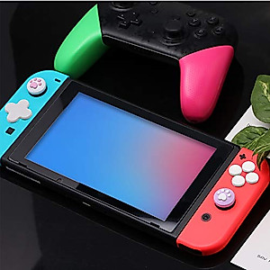 OLYGIVE D-Pad Button Cap Set for Nintendo Switch Joy-con, Switch Thumb Grip Caps, Nintendo Switch Purple Accessories