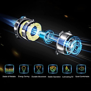 Desk Fan - Wall Mount Bladeless Fan Personal Cooling Fan, 12 Inch Table Fan, 9 Speeds, 90° Oscillating Quiet Floor Fan with Remote for Office, Bedroom